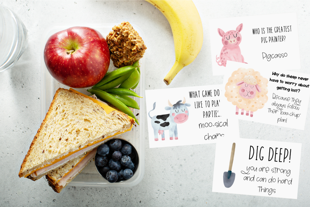 Printable Farm Animal Lunchbox Notes – A Piece of Cake Celebrations
